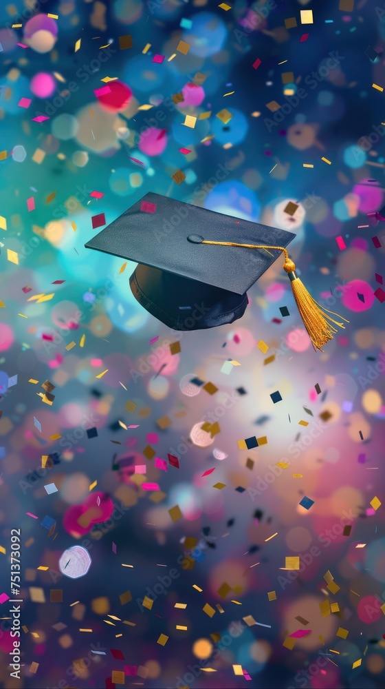 Background for congratulating graduates. Graduation background with ...