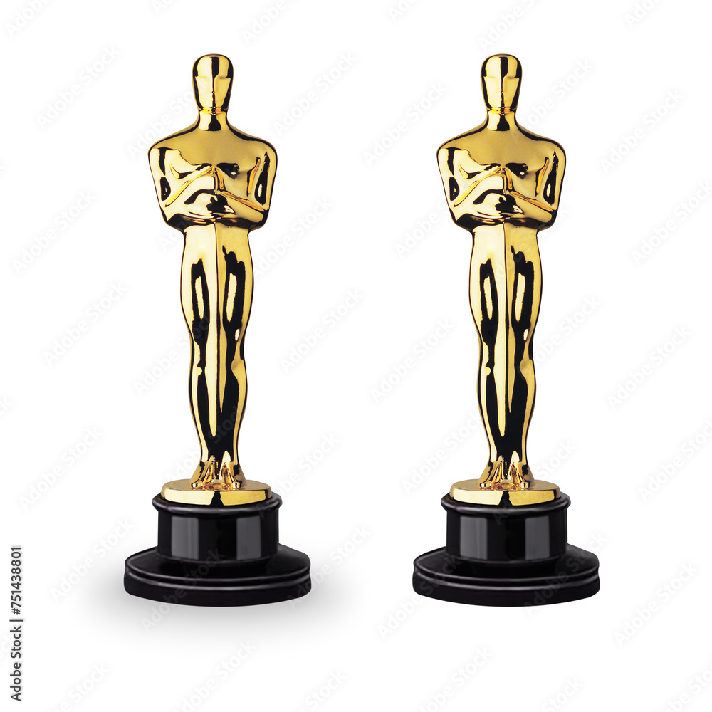 Oscar award statue isolated Stock Photo | Adobe Stock