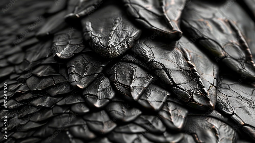 black dragon scale leather texture pattern, realistic looking Stock ...