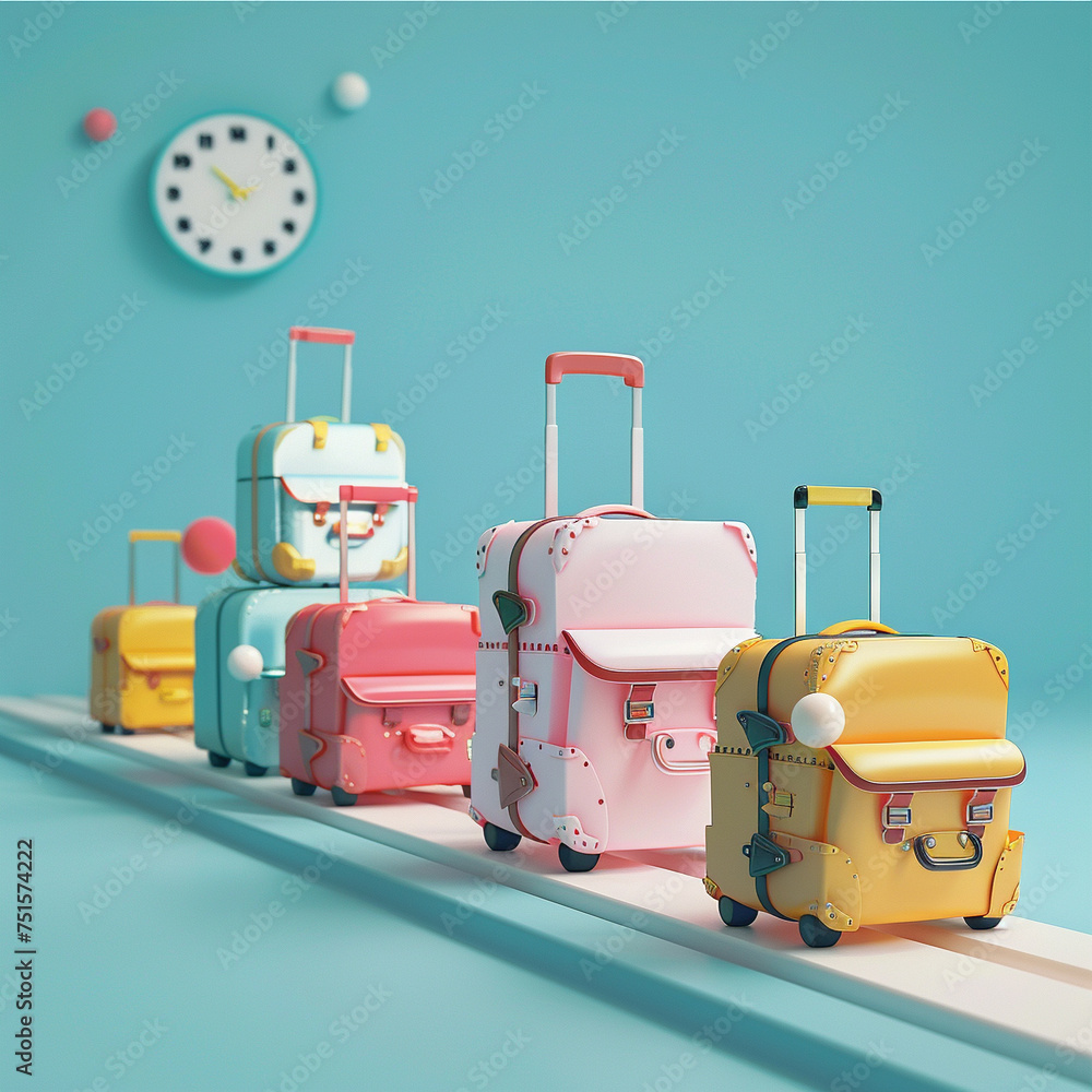 Visualize an iterative process as a journey, with suitcases ...