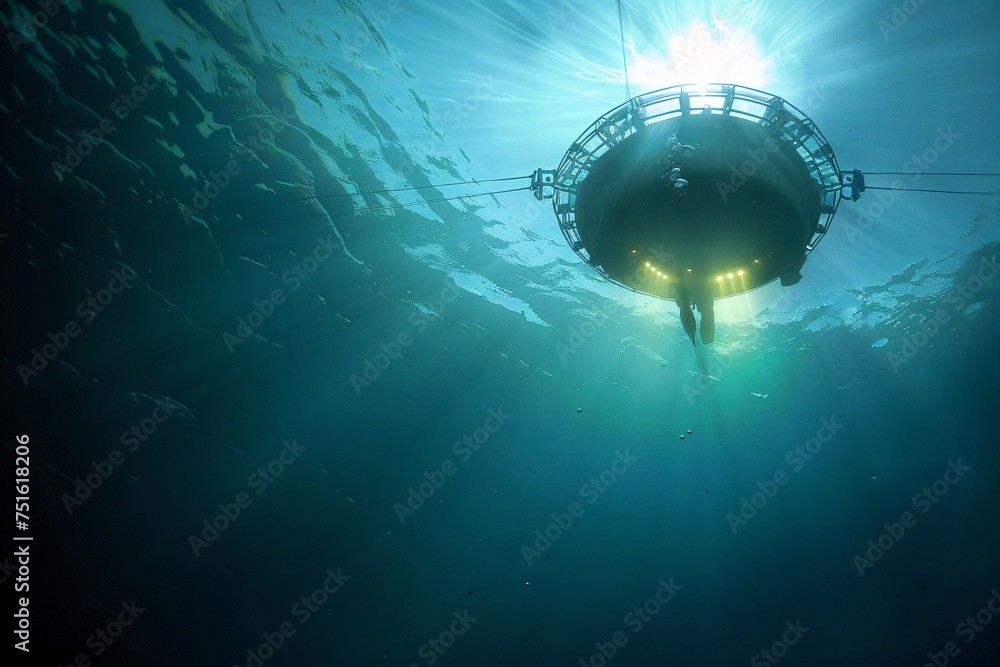 Underwater observatory studying the effects of cybernetic implants on ...