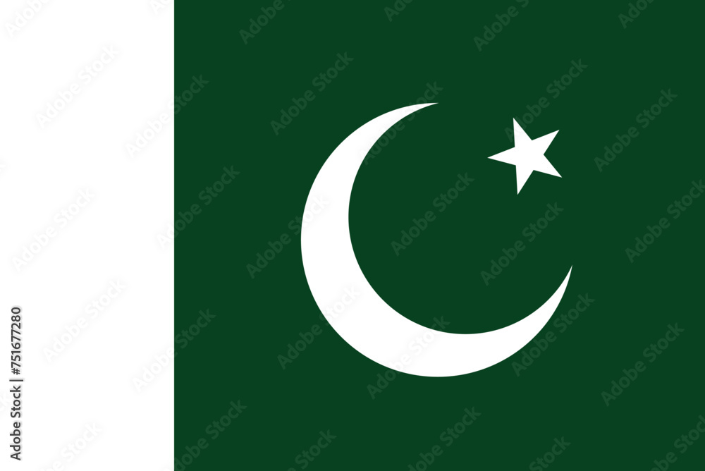 National Flag of Pakistan Vector, Pakistani Flag, Pakistan sign Stock ...