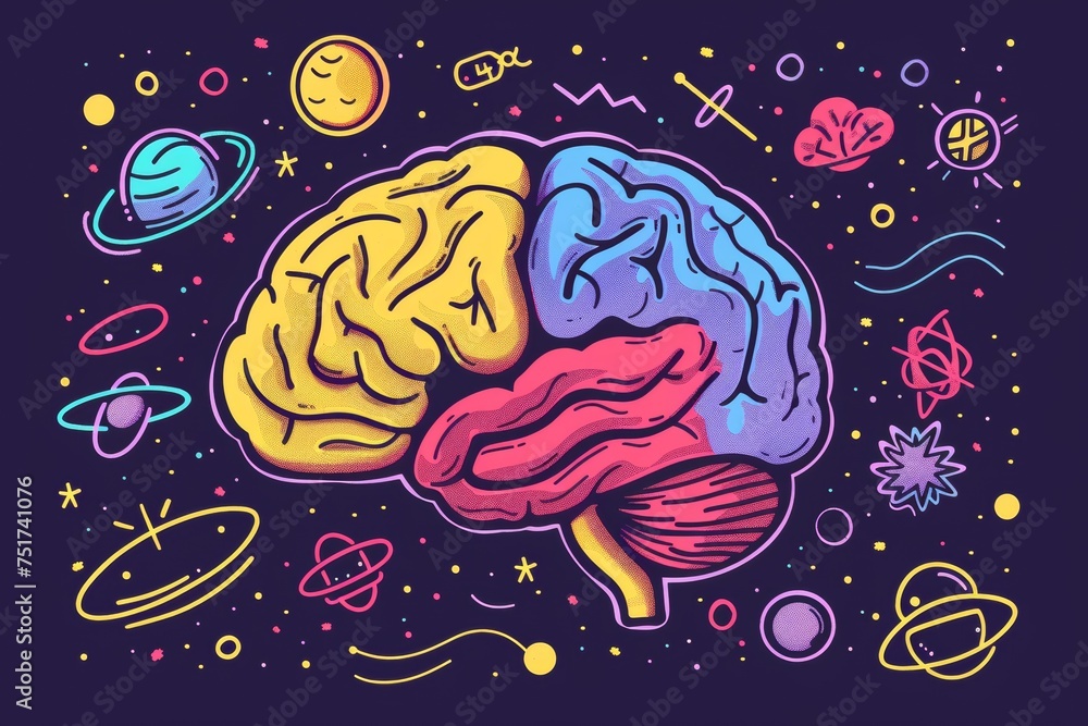 Creative brain Idea concept background design for poster flyer cover ...