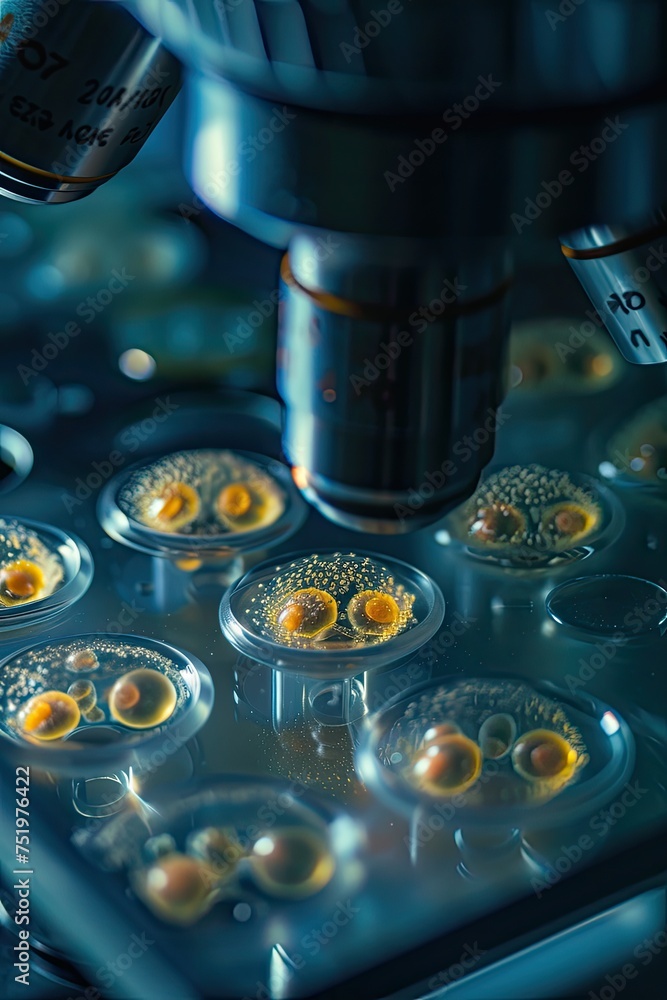 Extreme Close-Up of Malaria Parasites Under Microscope, Highlighting ...