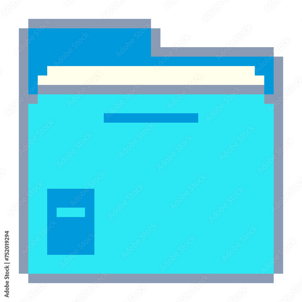 Document Folder Icon Pixel Art Stock Illustration | Adobe Stock