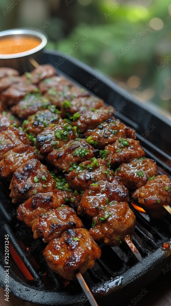 Sate Lilit Bali, Indonesia, is satay made from a mixture of fish meat ...