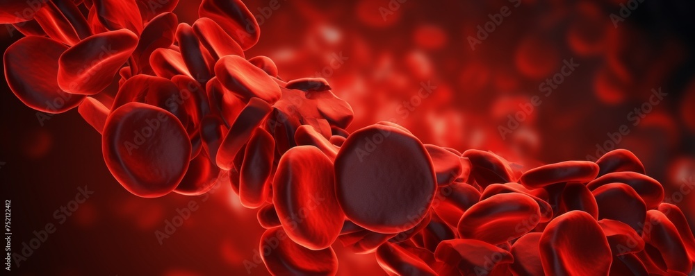 Sickle Cell Anemia: Crescent-shaped red blood cells, against a stark ...