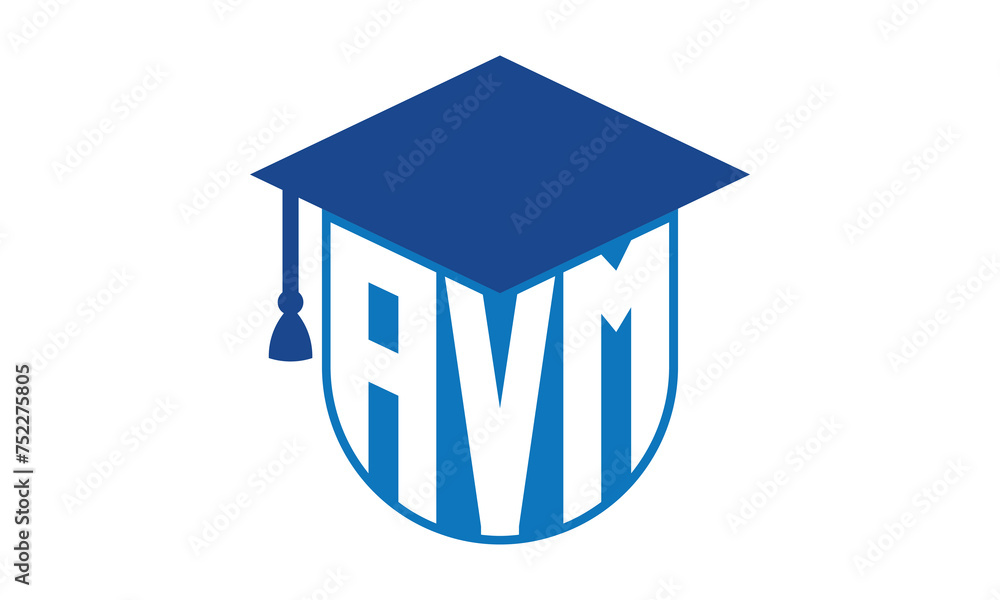 Image vectorielle Stock AVM initial letter academic logo design vector ...