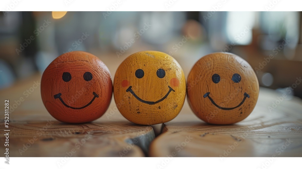 Finger giving positive rating with happy, neutral, sad face icons by ...