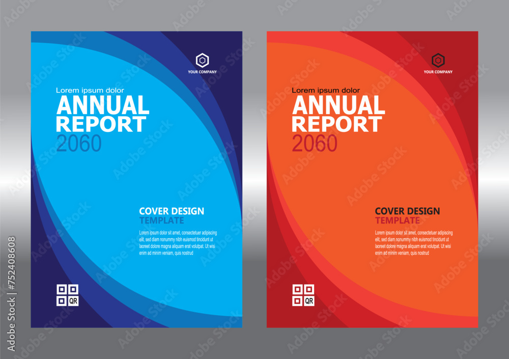 Geometric modern annual report flyer Brochure leaflet, the presentation ...