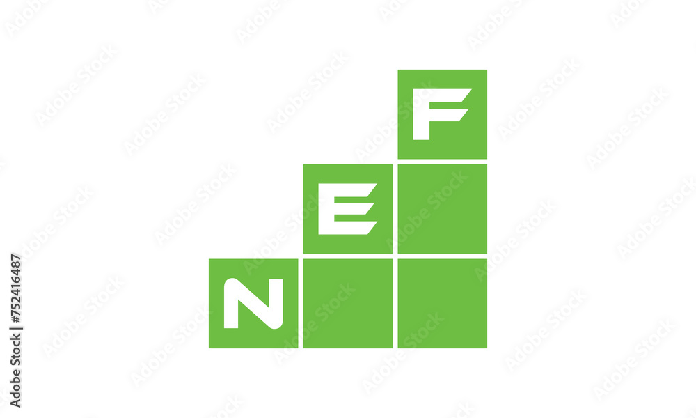NEF initial letter financial logo design vector template. economics ...