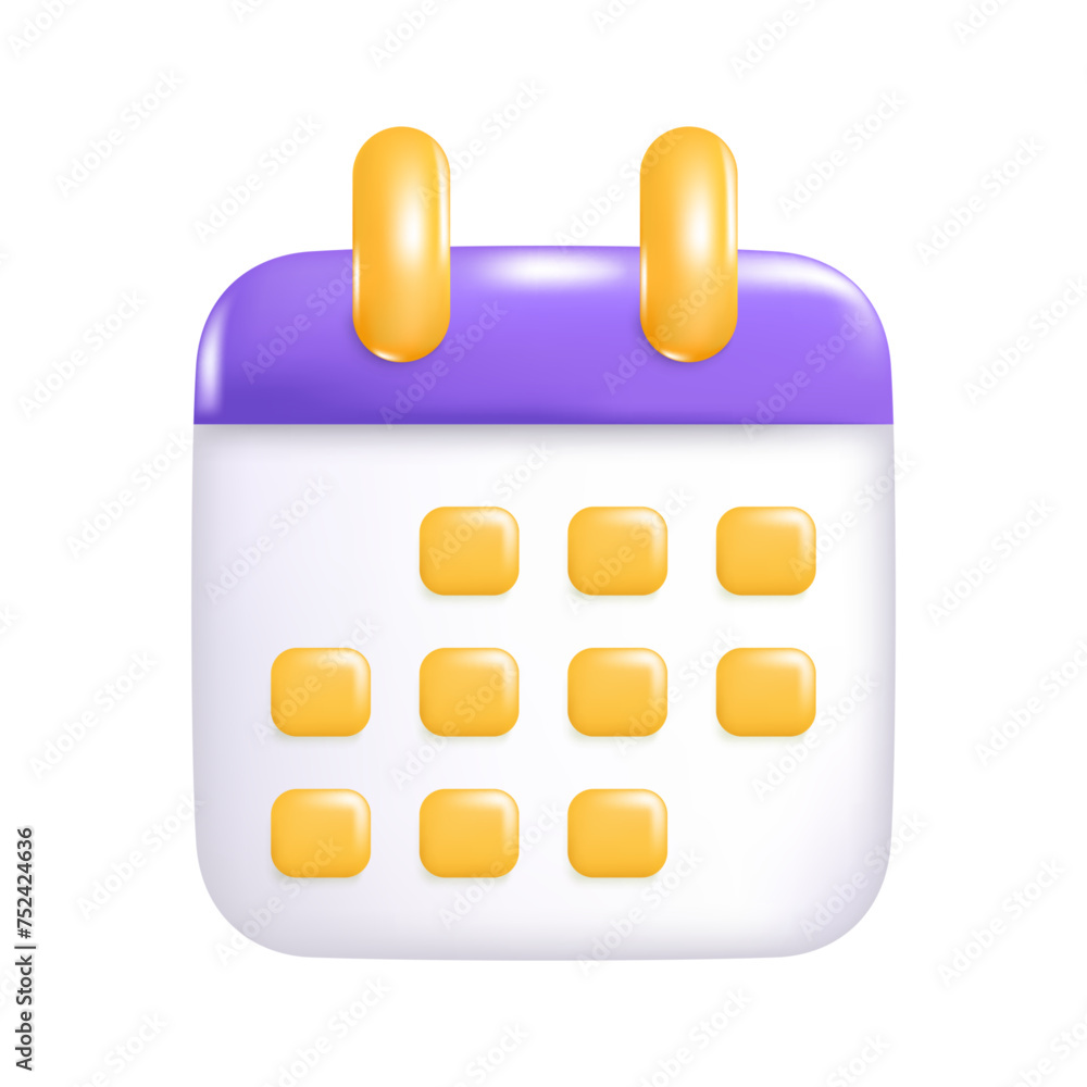 Calendar icon in neumorphic style for UI UX Design. Calendar icon in ...