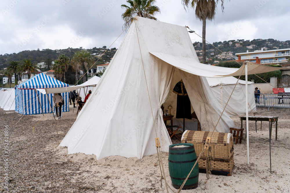 Historical reenactment of events. The reign of Emperor Napoleon I ...