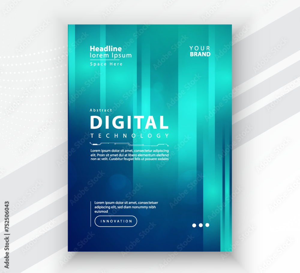 Poster brochure cover banner presentation layout template, Technology ...