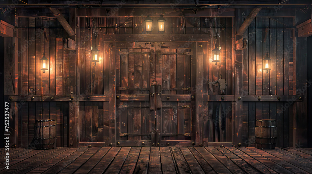 Wild West Saloon Stage: Old West with this rustic stage, featuring ...