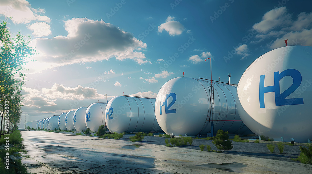 Hydrogen Gas tank renewable energy production - hydrogen gas pipeline ...