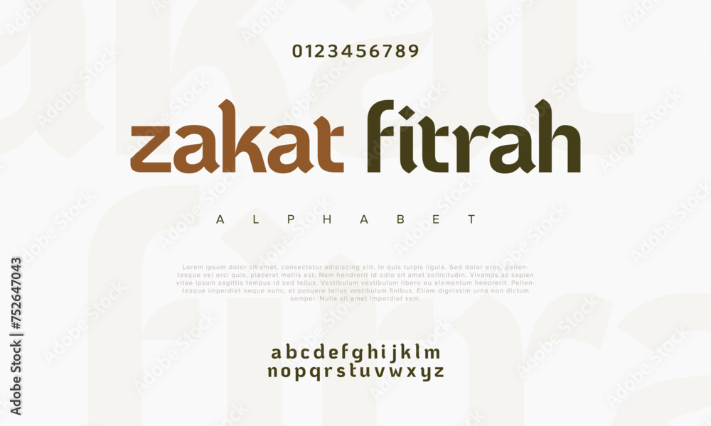 Zakat premium luxury arabic alphabet letters and numbers. Elegant ...