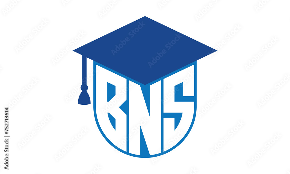 BNS initial letter academic logo design vector template. school college ...