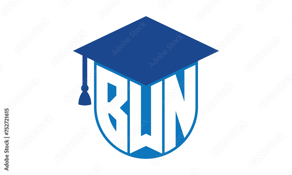 BWN initial letter academic logo design vector template. school college ...