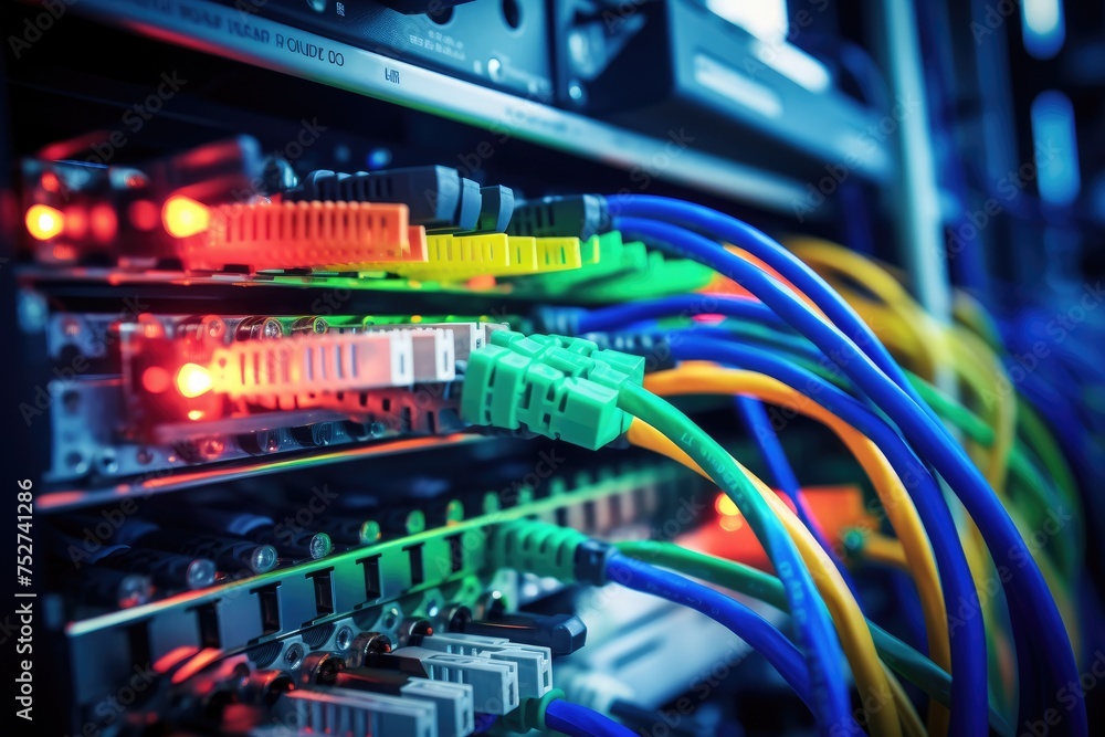 Connection of optical fiber cable technology background, Fiber Optic ...