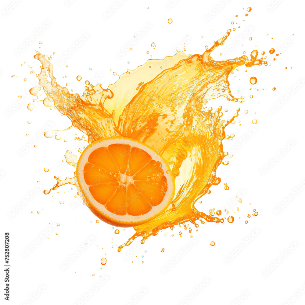 orange juice splash isolated on transparent background Remove png ...