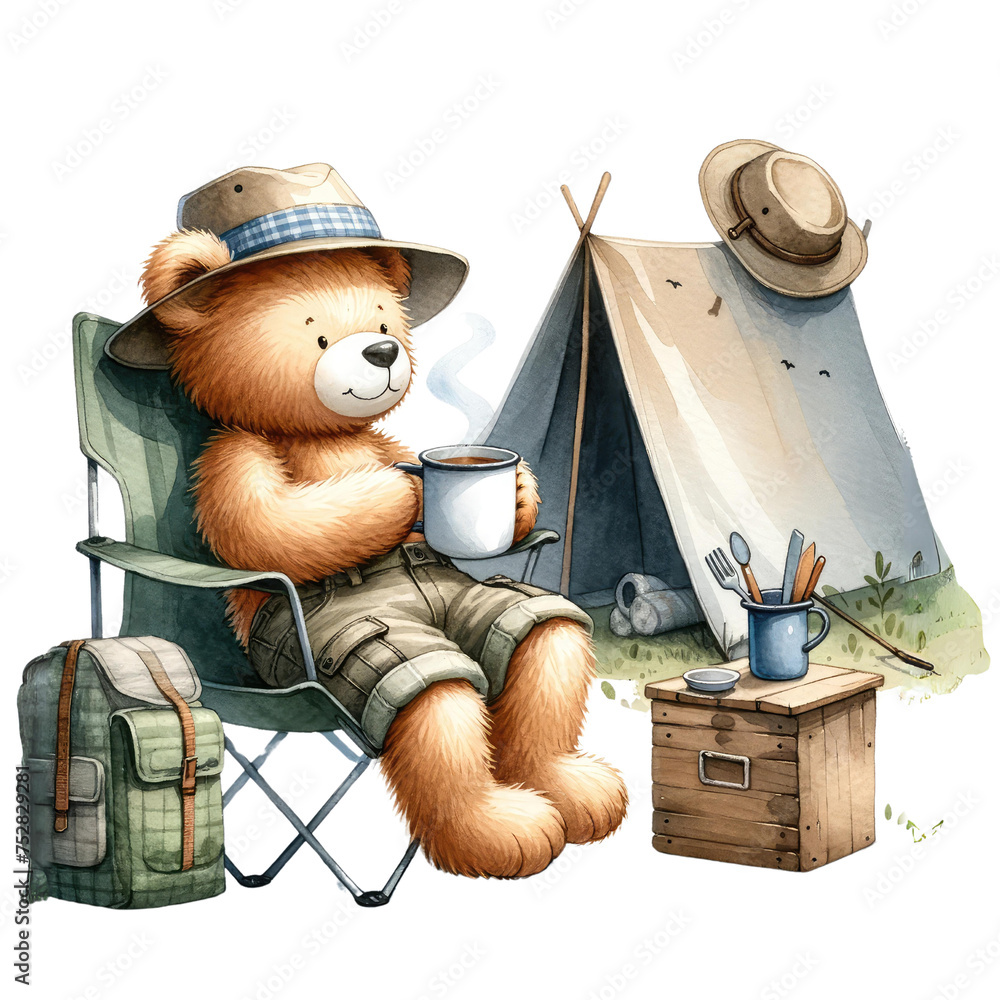 Teddy Bear Camper Adventure | Cute Toy Camping in Nature Miniature ...
