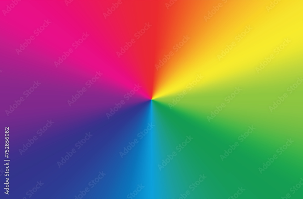 Color wheel circle. RGB color model. Radial gradient background. Stock ...