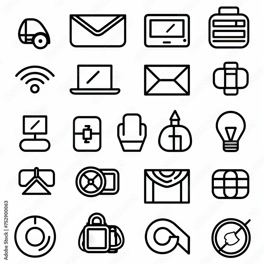 Pixel Perfection - Web Icon Wonders. Sticker Collection. Multiple ...