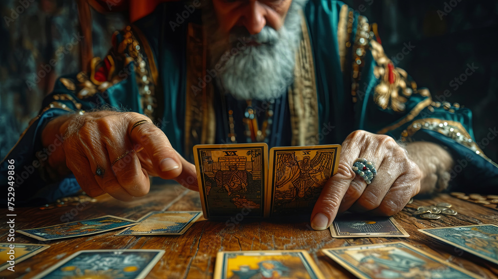 Foretelling the future using tarot cards, conducted by a seasoned and ...
