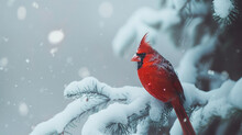Red Cardinal Winter Art Free Stock Photo - Public Domain Pictures
