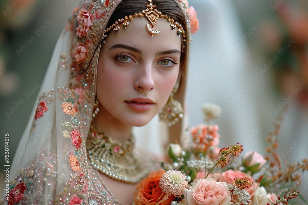 Kashmiri traditional wedding attire Showcase the traditional wedding ...