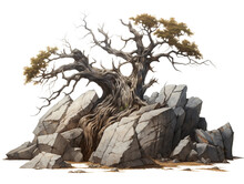 Bare Tree Against Rocks Free Stock Photo - Public Domain Pictures