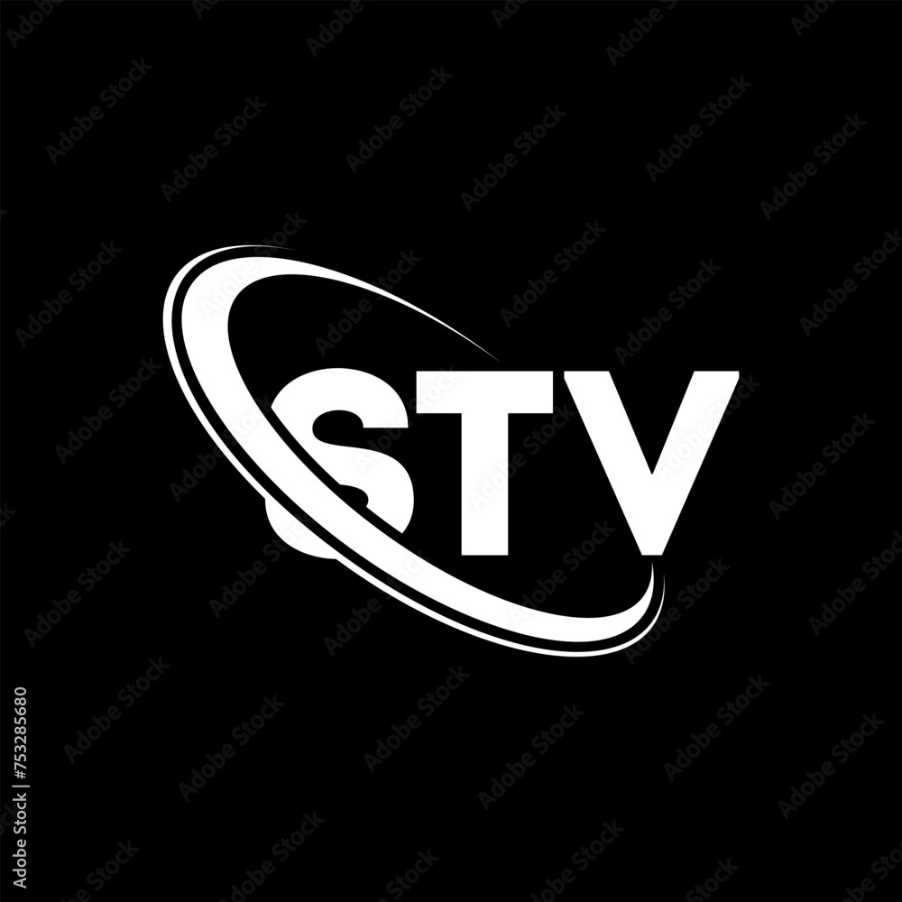 STV logo. STV letter. STV letter logo design. Initials STV logo linked ...