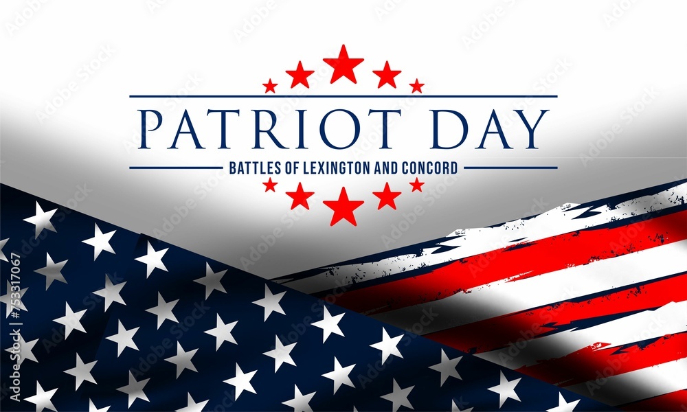 patriot day , battles of Lexington and Concord vektor background. Stock ...