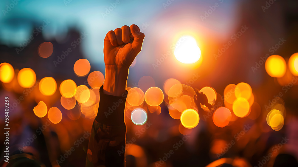 Hand showing fist or punching air, Protest symbol,victory symbol ...