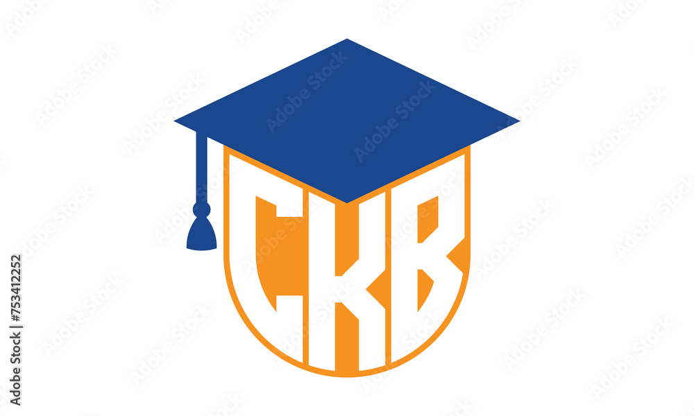 CKB initial letter academic logo design vector template. school college ...