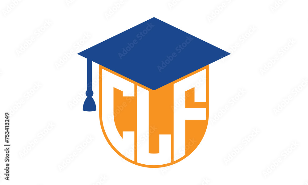 Vector de Stock CLF initial letter academic logo design vector template ...