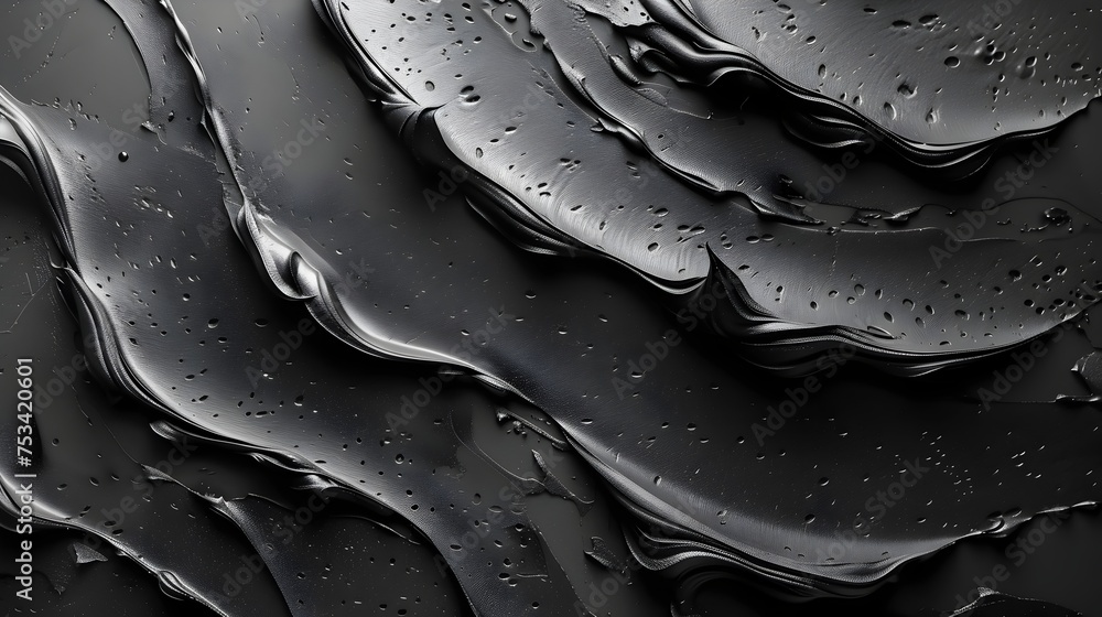 Abstract Black Background with Water Splashes in Unreal Engine 5 Style ...