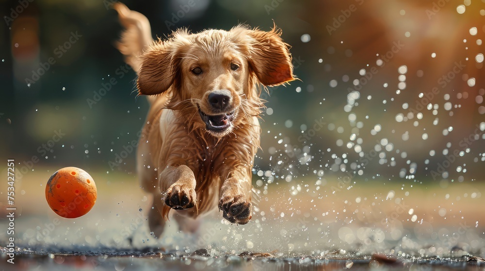 Dog Catching Ball Midai, Desktop Wallpaper Backgrounds, Background HD ...