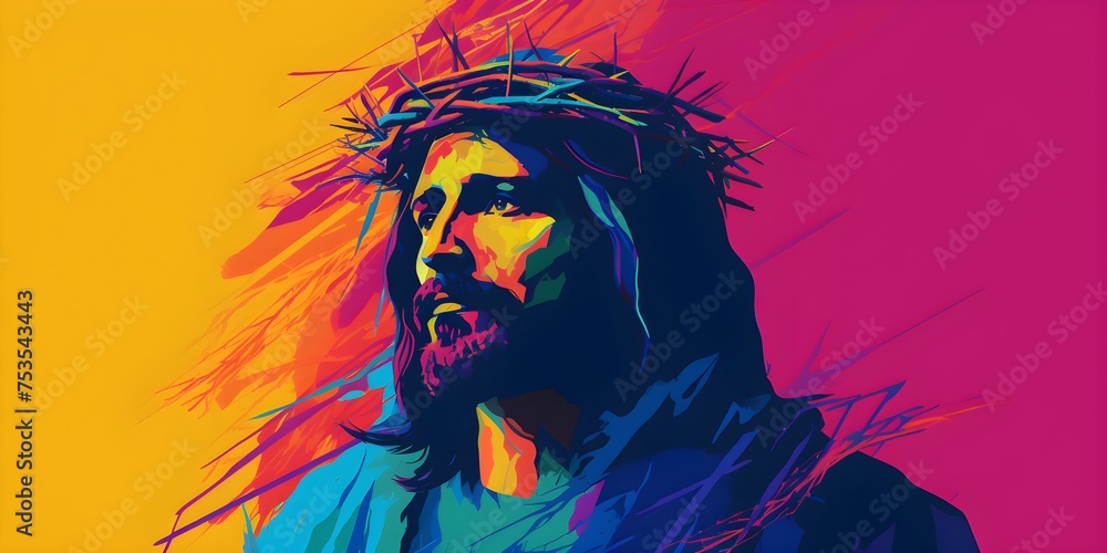 Song of God Jesus Christ with Crown Of Thorns, clean background ...