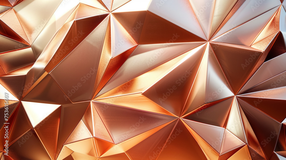 Ultimate 4K Cinema Copper Triangle Back Wall in Stunning Detail, 3D ...