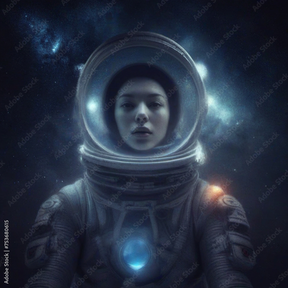 Space, astronaut, space world, isolation in space, solitude, sadness ...