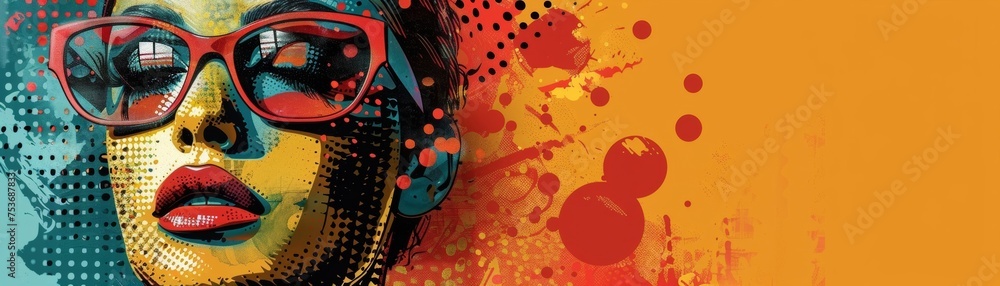 Original sentence: The colorful patterns and bold graphics of 60s pop ...