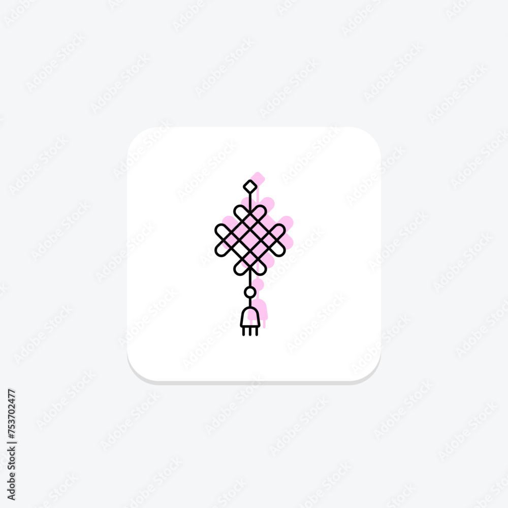 Chinese Knot icon, chinese, decoration, symbol, luck color shadow ...
