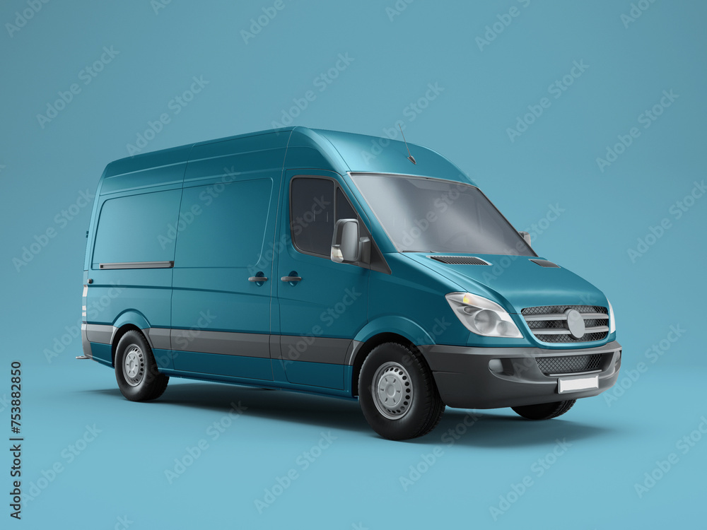 This illustration of a van is captivating with its futuristic and ...