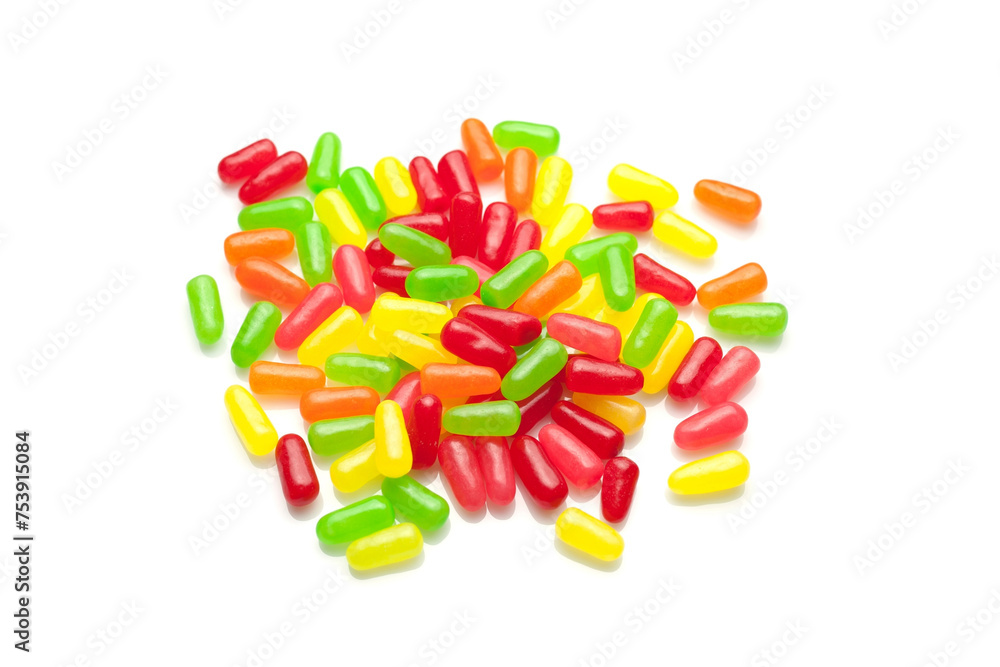 Sweet Selection: 4K Ultra HD Image of Variety of Candies on White ...