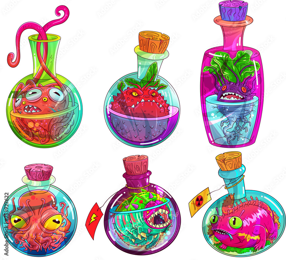 Game Magic Potion for video games, illustrations, card games, contains ...
