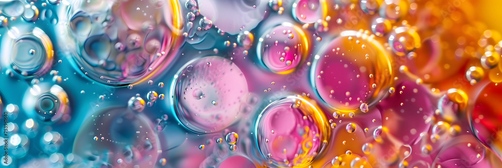 A macro photo of a microscope slide showing the intricate molecular ...