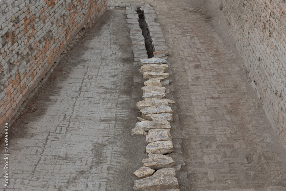 Restored Ancient Mohenjo-Daro Drainage System Stock Photo | Adobe Stock