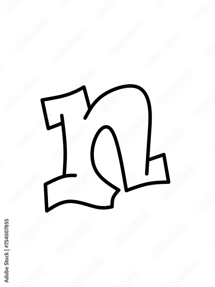 Printable Graffiti Bubble Letters Alphabet Stock Vector | Adobe Stock